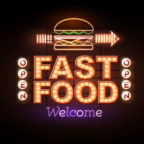 Logo for fast food Royalty Free Vector Image - VectorStock