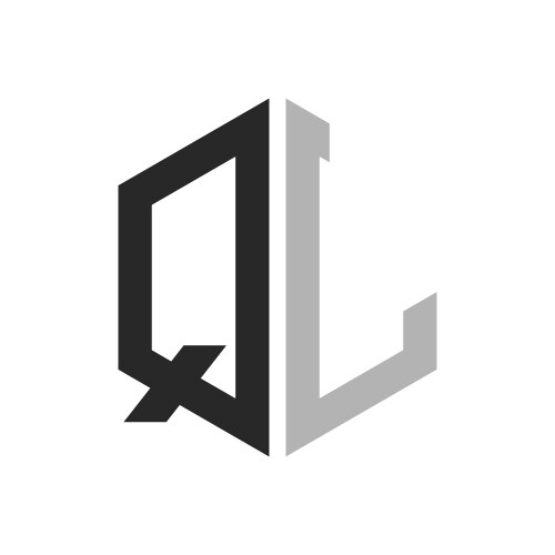 Letter ql logo perfectly blended initials Vector Image