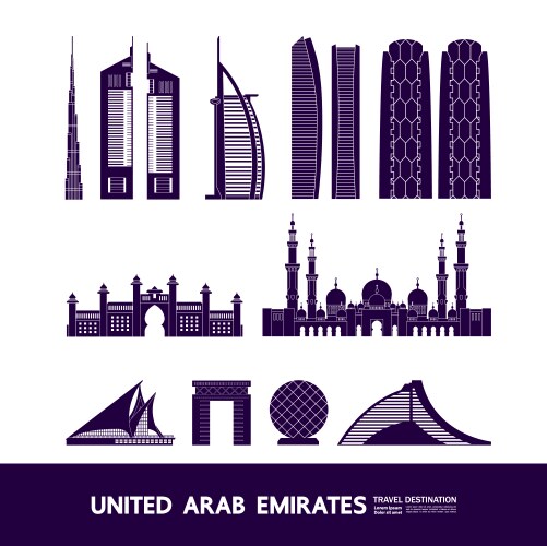 United arab emirates Royalty Free Vector Image