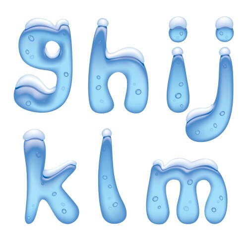 White and blue alphabet set a to z Royalty Free Vector Image