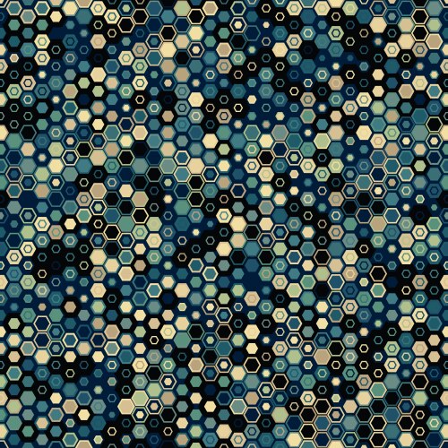 Camouflage seamless pattern with hexagonal endless