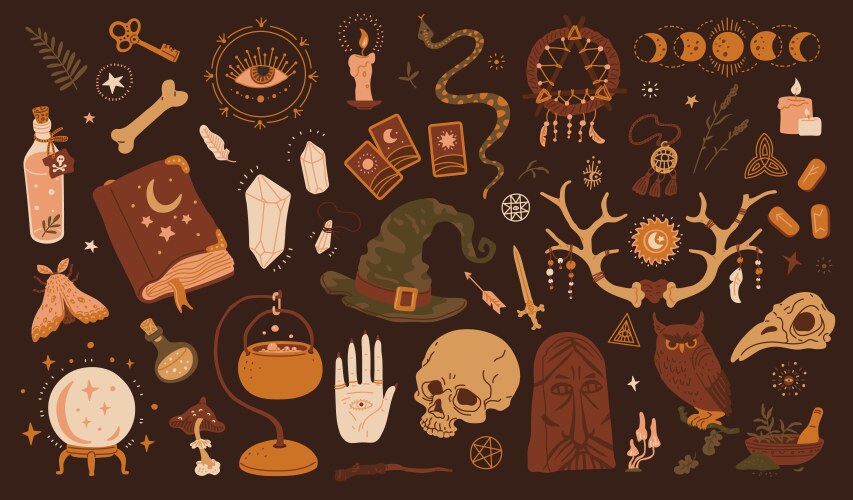 Wicca Pagan Occult Vector Images (over 2,200)