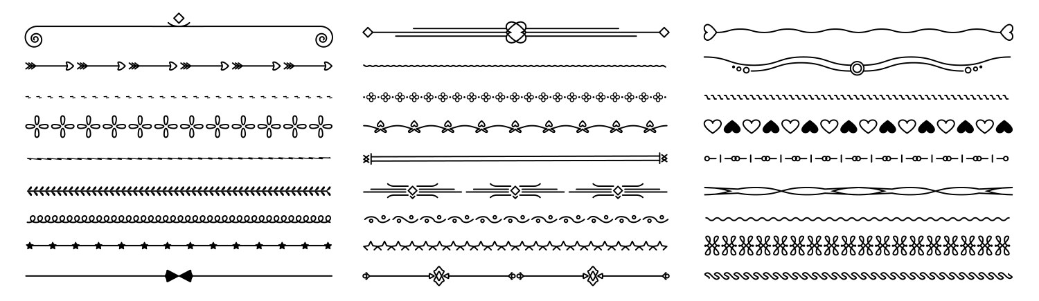 Text dividers set Royalty Free Vector Image - VectorStock