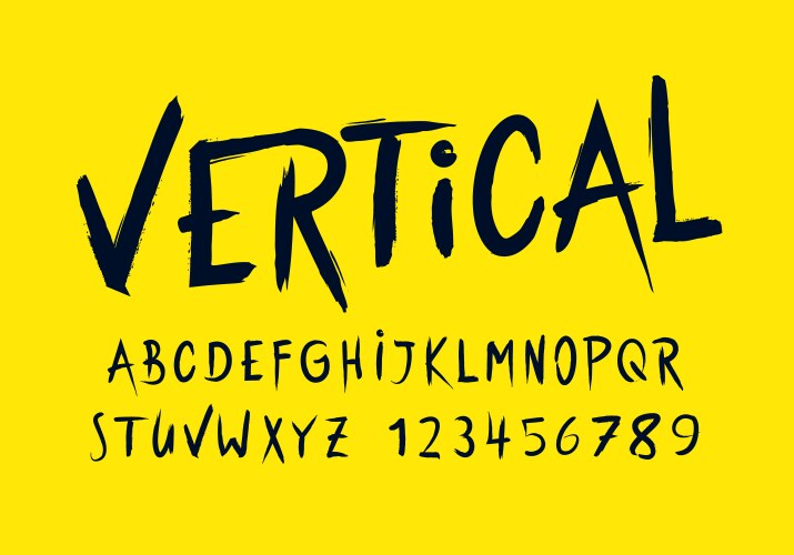 Handdrawn calligraphy brush script typography Vector Image