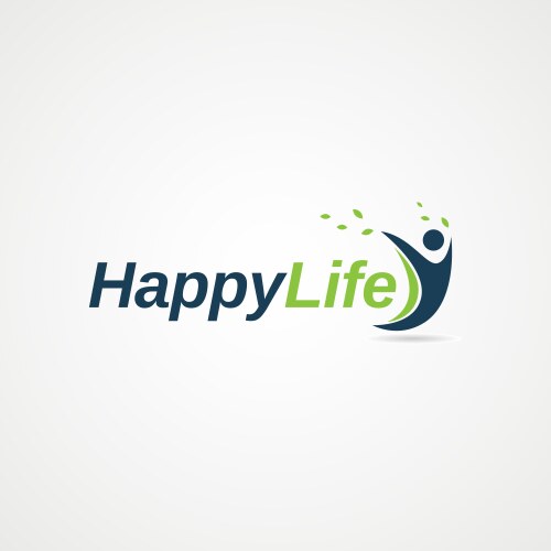 Freedom life people logo symbol Royalty Free Vector Image
