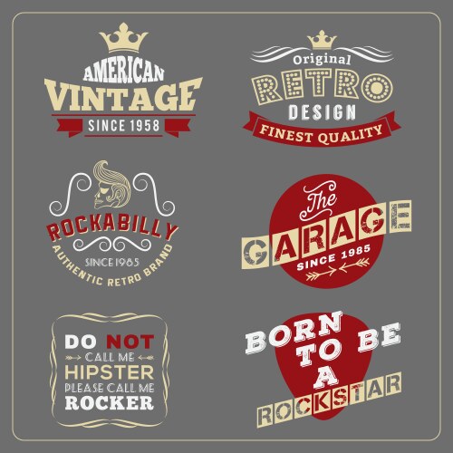 Retro logo screen printing Royalty Free Vector Image