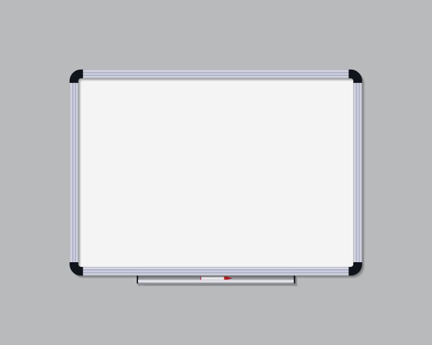 Whiteboard marker white school board realistic Vector Image