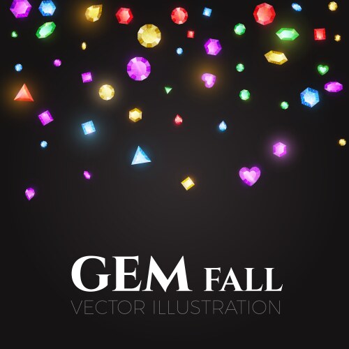 Gems abstract background shiny diamond design Vector Image