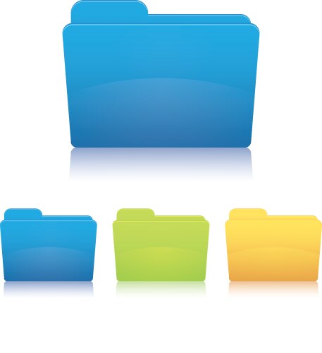 Windows 11 - style power folder icon Royalty Free Vector