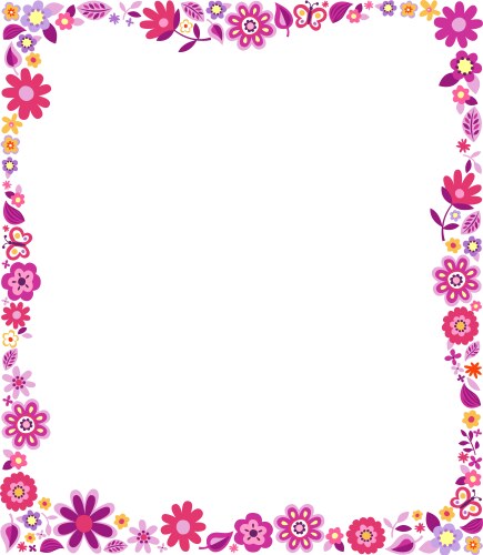 Floral border frame background Royalty Free Vector Image