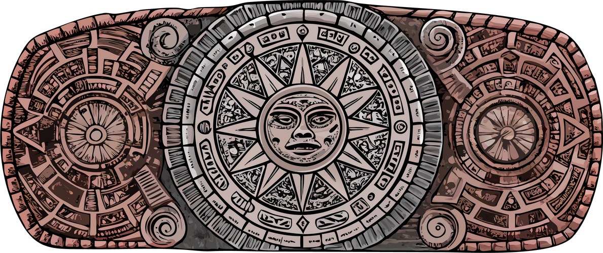 Aztec Sun Symbol - Ancient Motif – Royalty-Free Vector | VectorStock