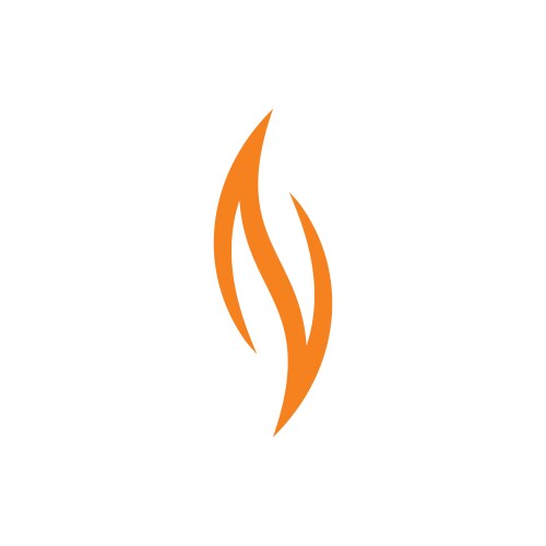Creative fire flame logo Royalty Free Vector Image