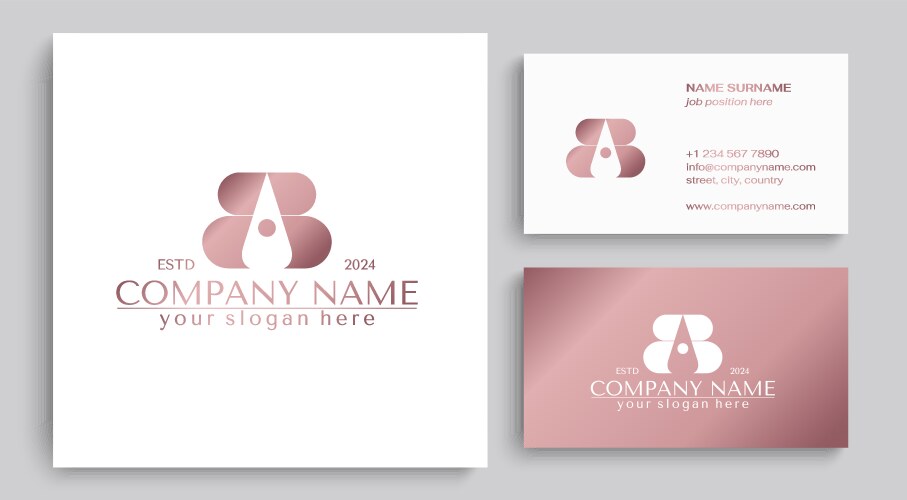 Logo ab letter template elements personal Vector Image