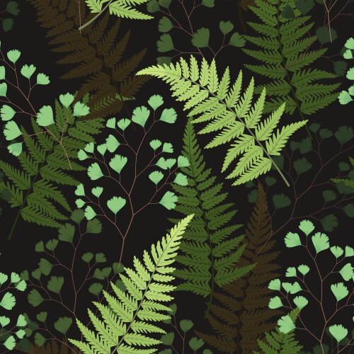 Fashion fern seamless pattern for textile design Vector Image