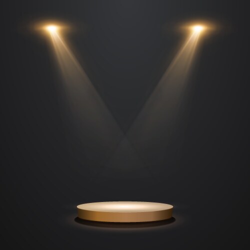 Spotlight and glowing stage Royalty Free Vector Image