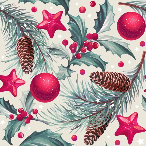 Seamless watercolor christmas pattern Vector Images & Graphics for ...
