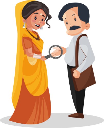 Priestess cartoon character Royalty Free Vector Image