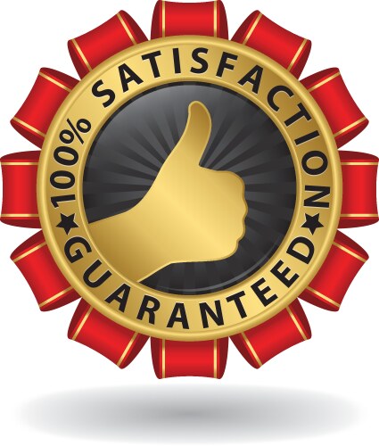Good job thank you golden label with thumb up Vector Image