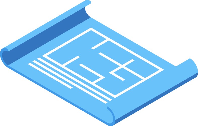 Blue architecture plan Royalty Free Vector Image