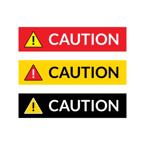A safety warning sign design template Royalty Free Vector