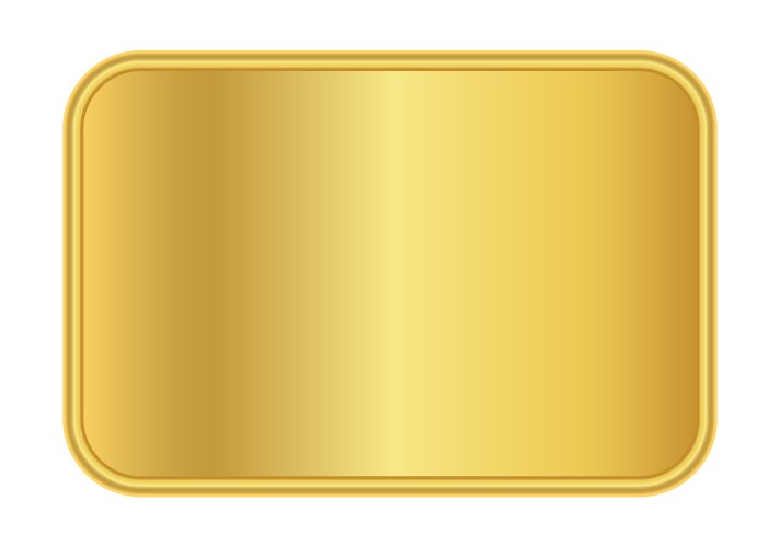 Gold label banner luxury golden frame name Vector Image