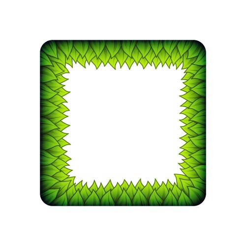 Square leaves frame Royalty Free Vector Image - VectorStock