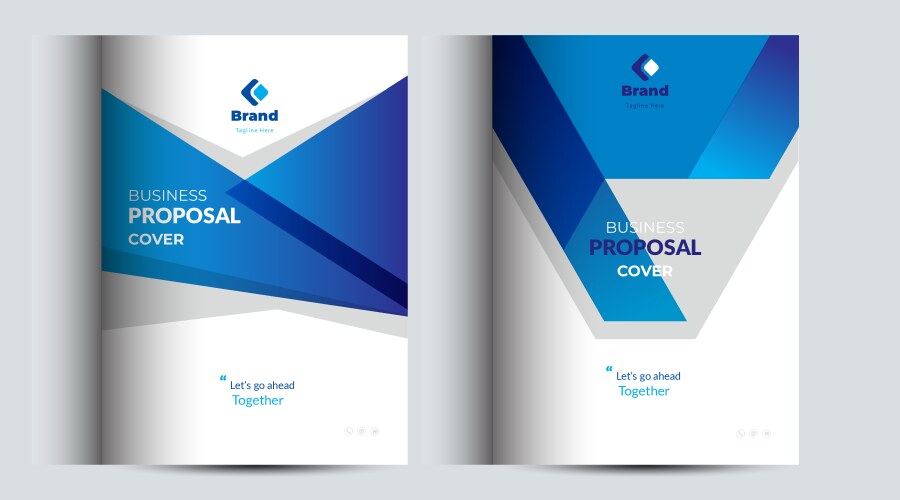 Business proposal cover design template concepts Vector Image