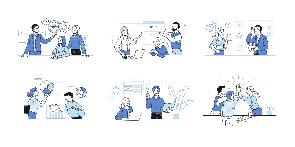 Cartoon Discussion Group Vector Images (over 13,000)