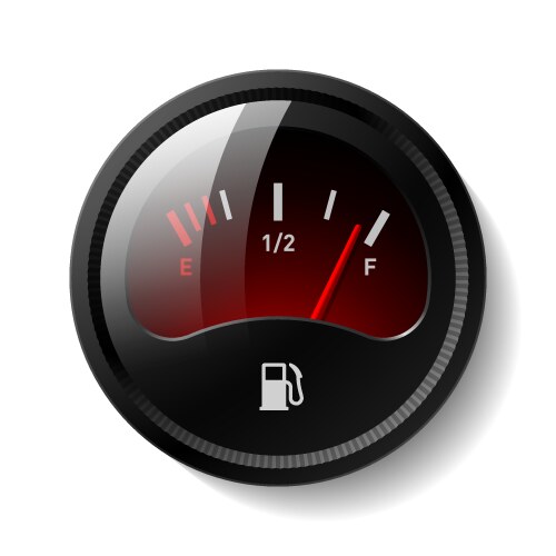 Modern electronic digital car gas fuel gauges Vector Image