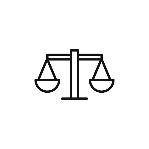 Scale icon symbol on white background Royalty Free Vector