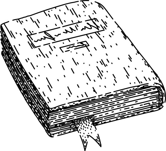 Book reading sketch hand drawn Royalty Free Vector Image