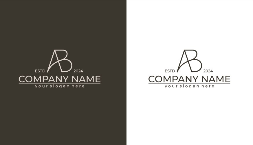 Logo ab letter template elements personal Vector Image