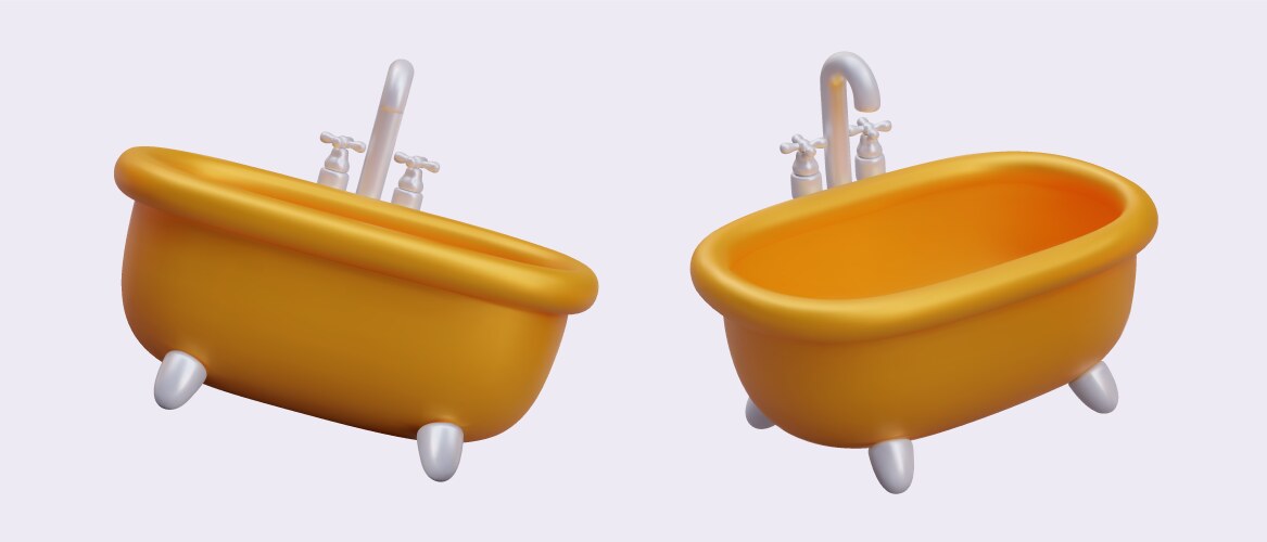Realistic wash basin top view washstand set sinks Vector Image