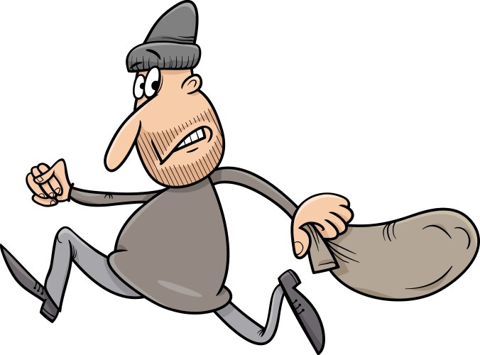 Male thief in mask set robber cartoon characters Vector Image