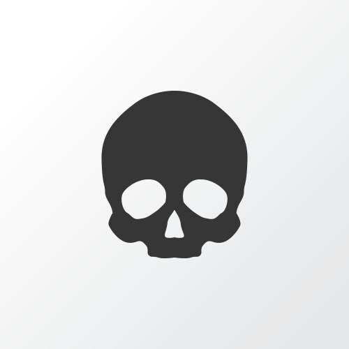 Skull and crossbones icon on white background Vector Image