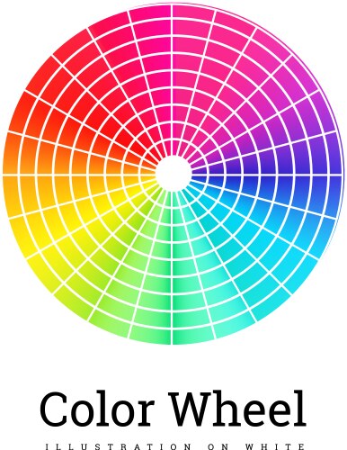 Color wheel with shade of colors colour spectrum Vector Image