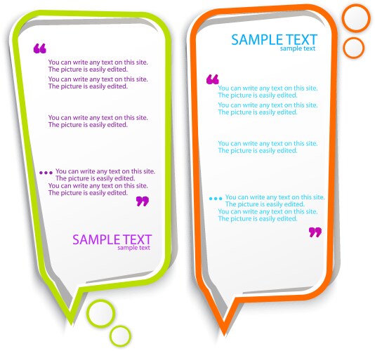 Speak frames Royalty Free Vector Image - VectorStock