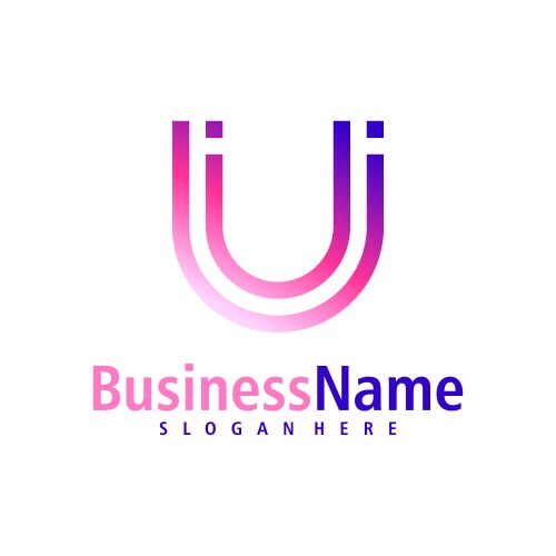 Letter u logo design creative initial Royalty Free Vector