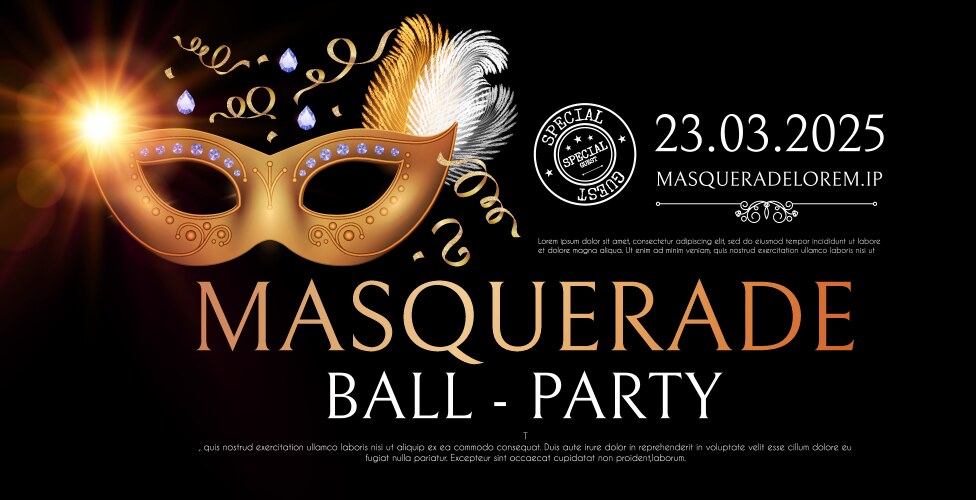 Gold masquerade mask Royalty Free Vector Image