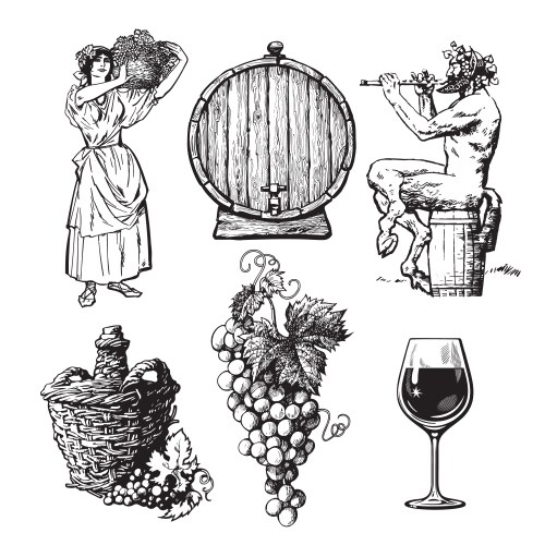 Wine label Royalty Free Vector Image - VectorStock