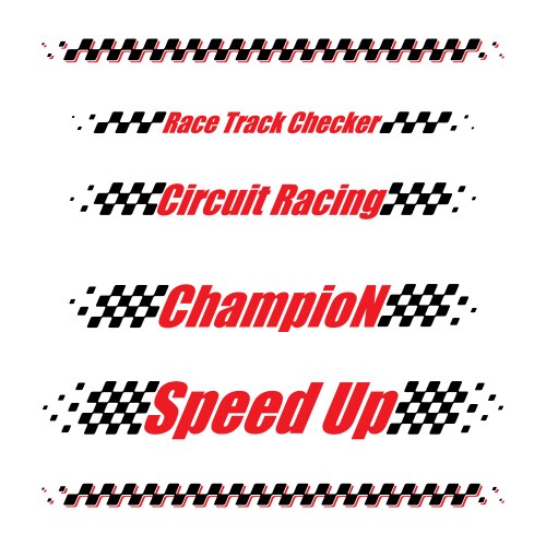 Racing sport set logotypes colorful Royalty Free Vector