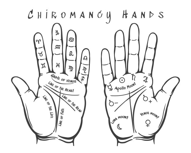 Left Hand Drawing Outline