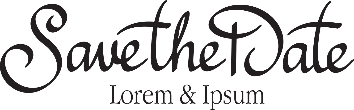 Save the date handwritten modern brush lettering Vector Image