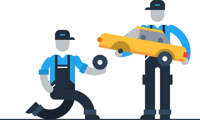 Vehicle technical inspection Royalty Free Vector Image