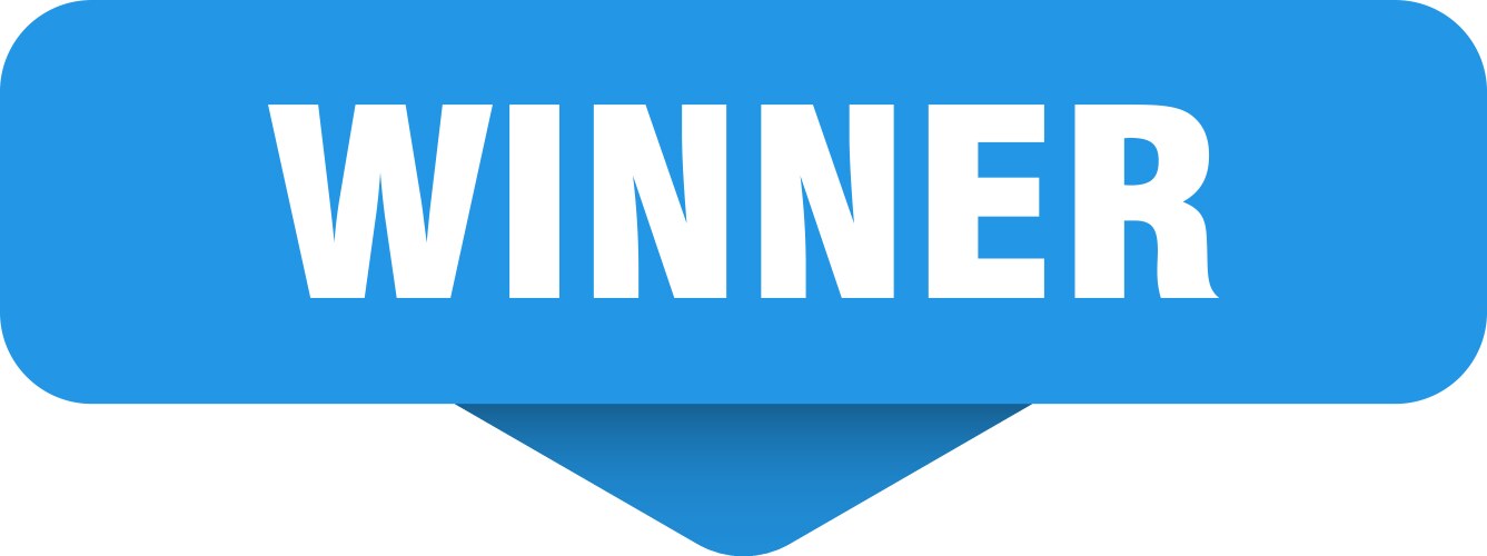 Winner sticker sign on transparent Royalty Free Vector Image