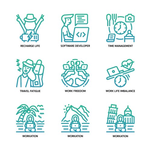 Workation Vector Images (over 150)