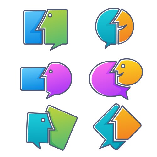 Talking speaking chatting and communication Vector Image