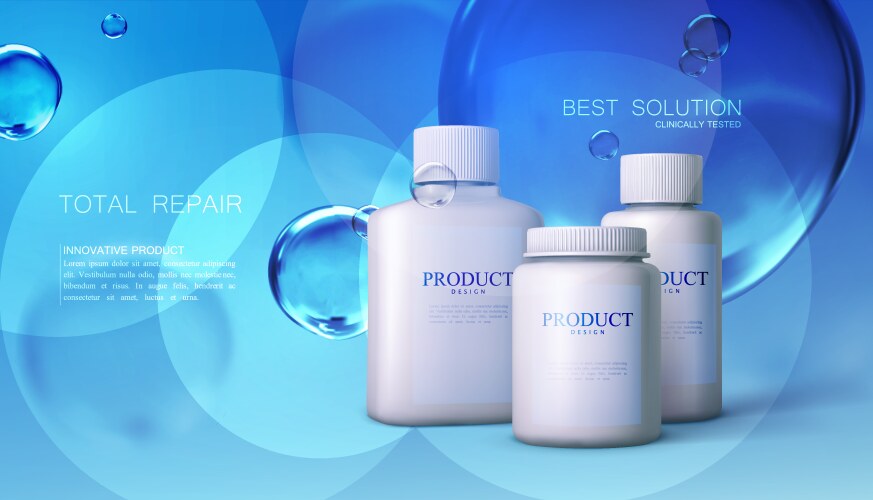 Seamless background with cosmetics Royalty Free Vector Image