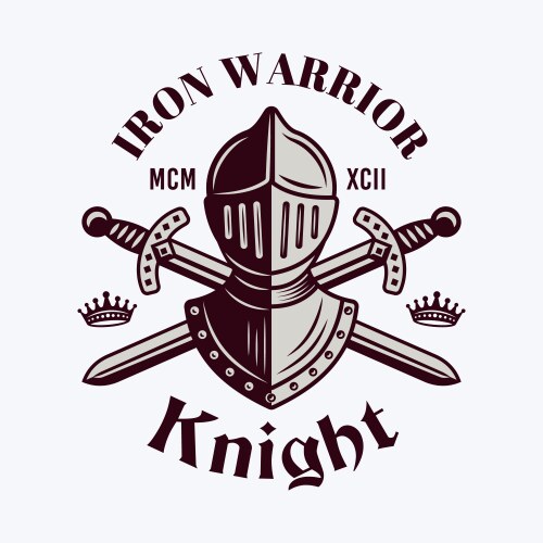 Knight on horseback medieval heraldry symbol Vector Image