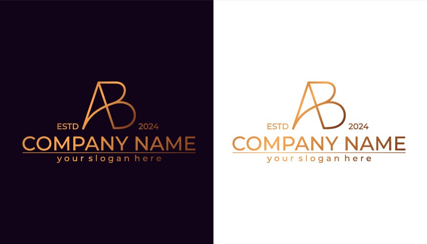 Logo ab letter template elements personal Vector Image